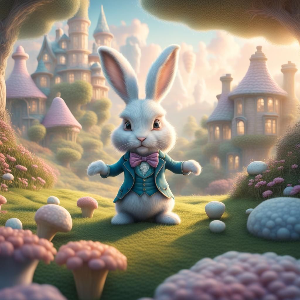 Mad Hatter Bunny - AI Generated Artwork - NightCafe Creator