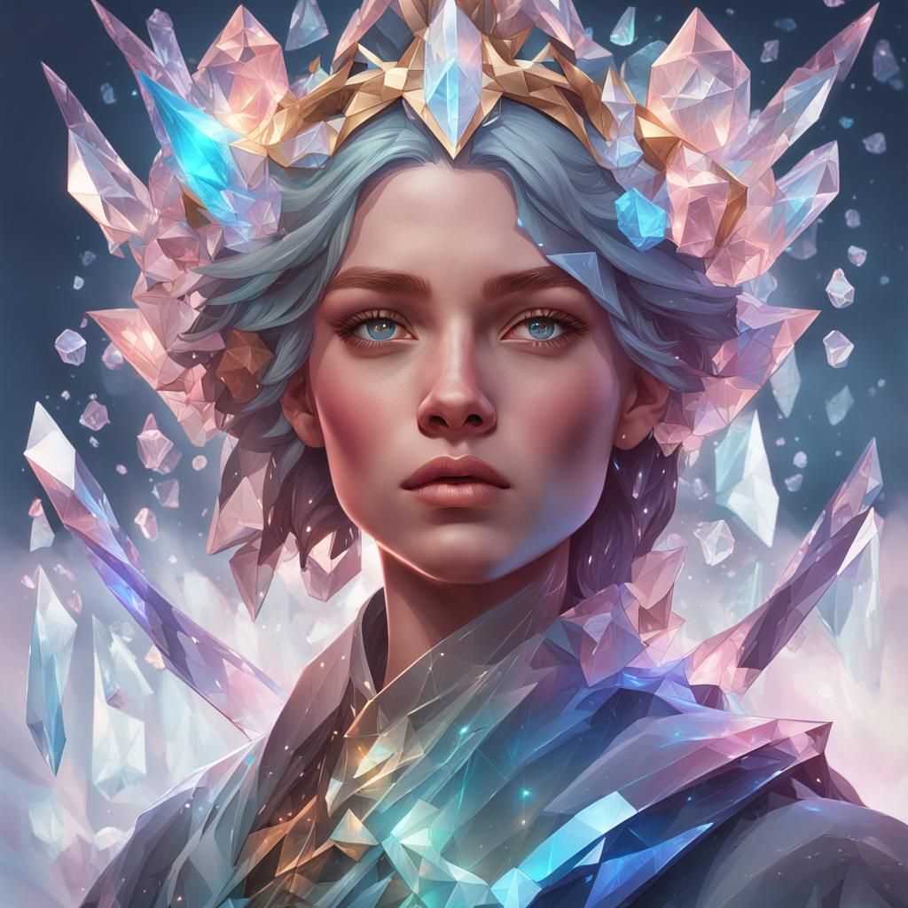 Crystal girl - AI Generated Artwork - NightCafe Creator