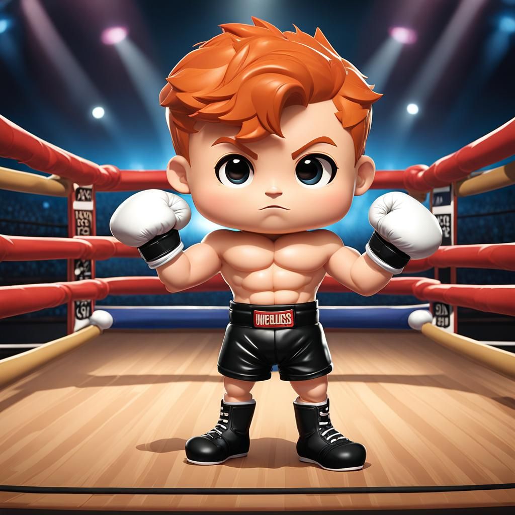 Ginger Chibi Boxer 240204A - AI Generated Artwork - NightCafe Creator