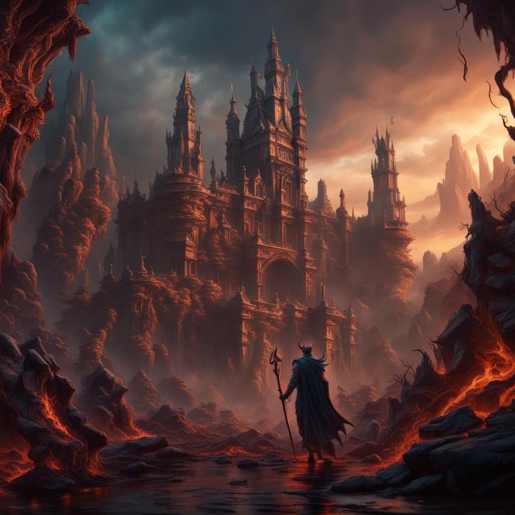 Hell's castle - AI Generated Artwork - NightCafe Creator