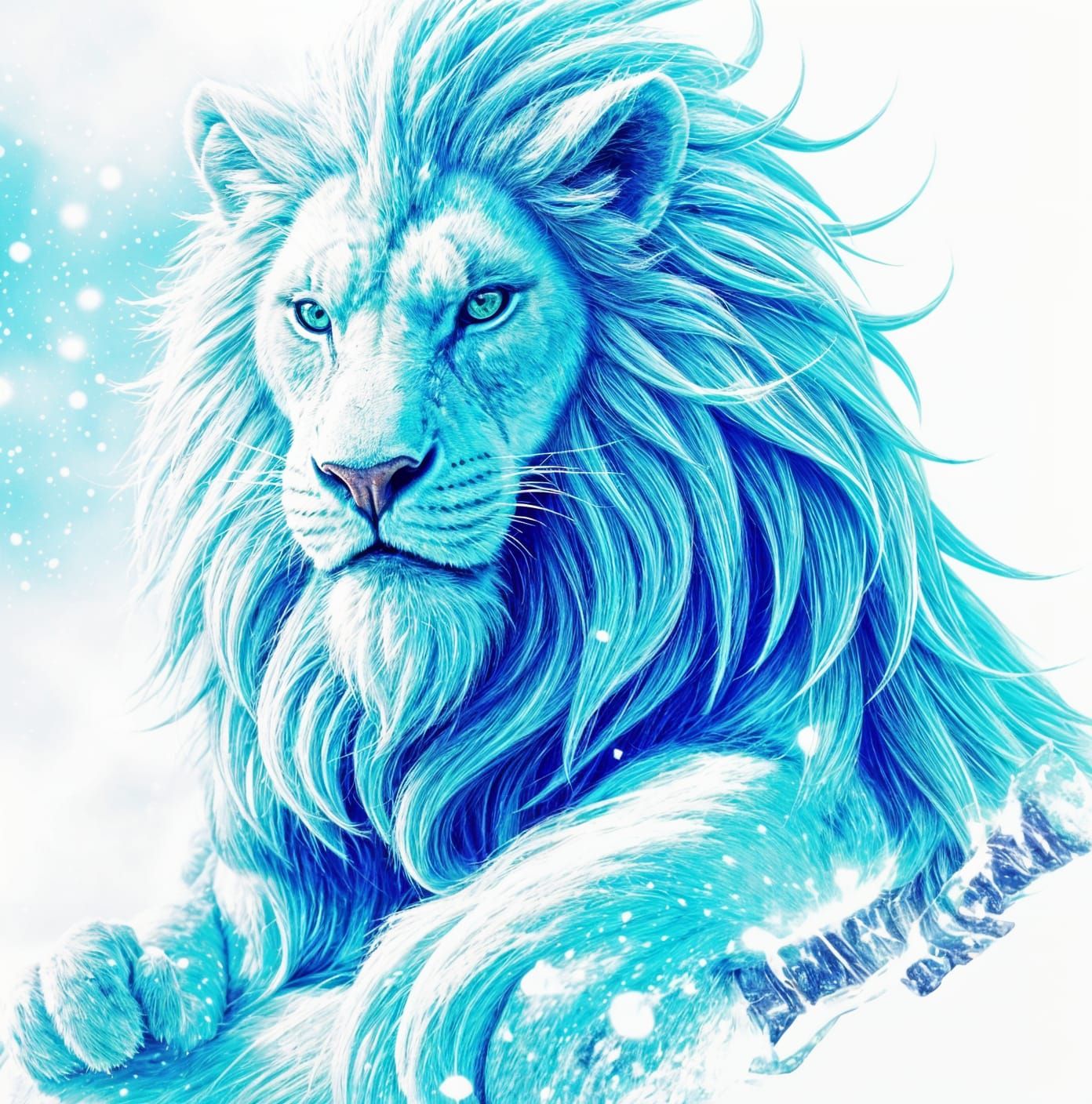 frozen lion god - Frozen Lion God Statue