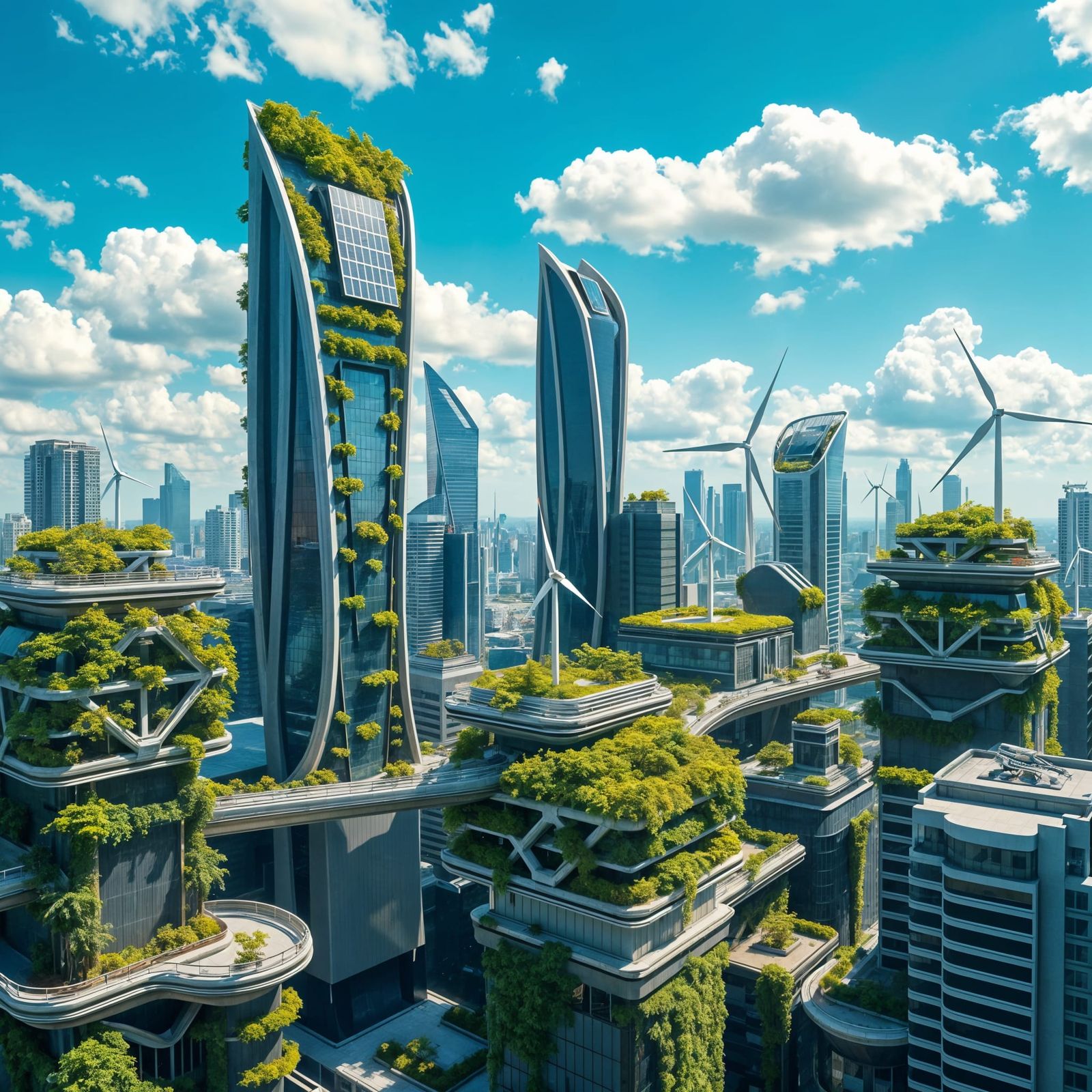 Solarpunk City. - Solarpunk City.