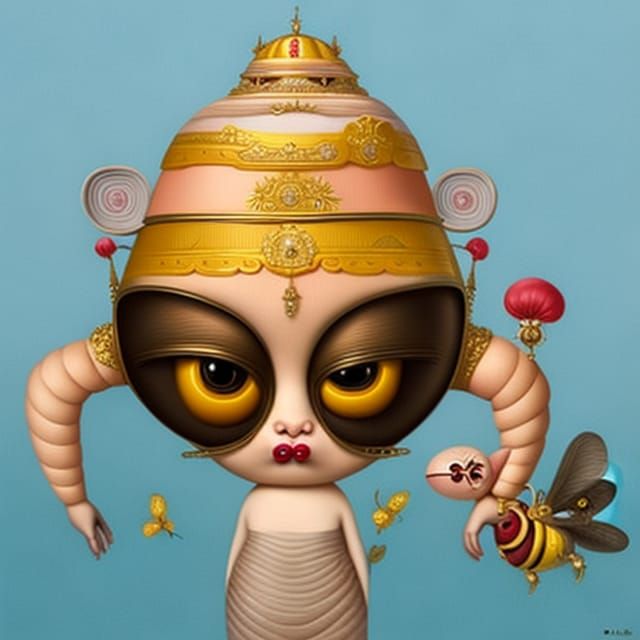 Alien Insect Queen - AI Generated Artwork - NightCafe Creator