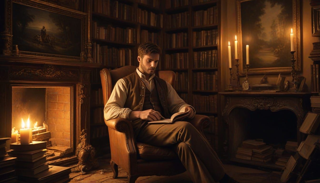 Whimsical Study in Golden Light - AI Art