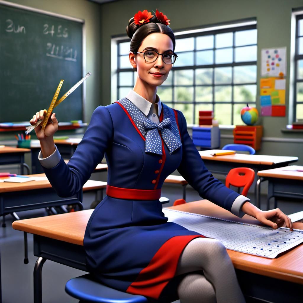 Strict teacher waits for the late students - AI Generated Artwork ...