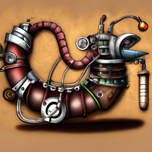 cyborg worm - AI Generated Artwork - NightCafe Creator