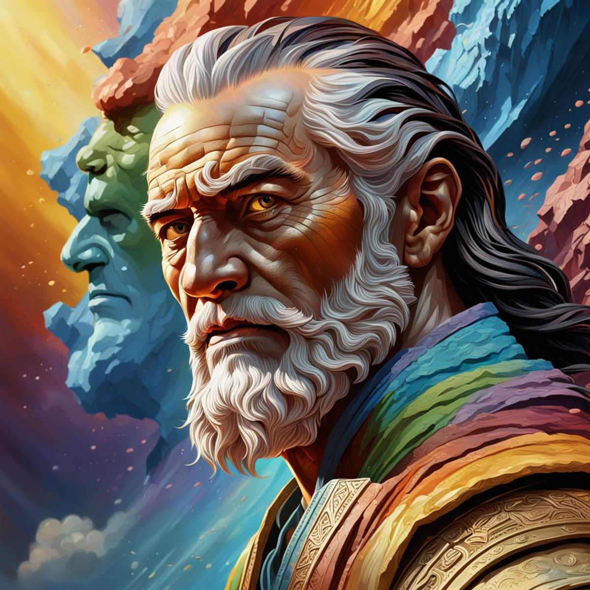 Moses and the ten comandments - AI Generated Artwork - NightCafe Creator