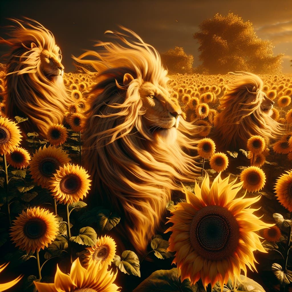Lions - AI Generated Artwork - NightCafe Creator