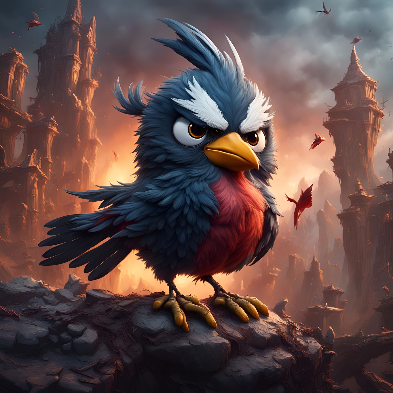 Angry Wee Bird - AI Generated Artwork - NightCafe Creator
