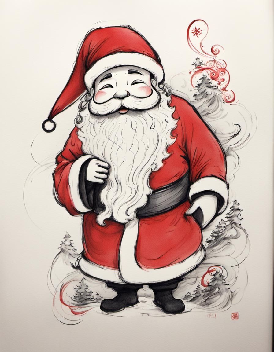 Chinese Santa Claus - AI Generated Artwork - NightCafe Creator