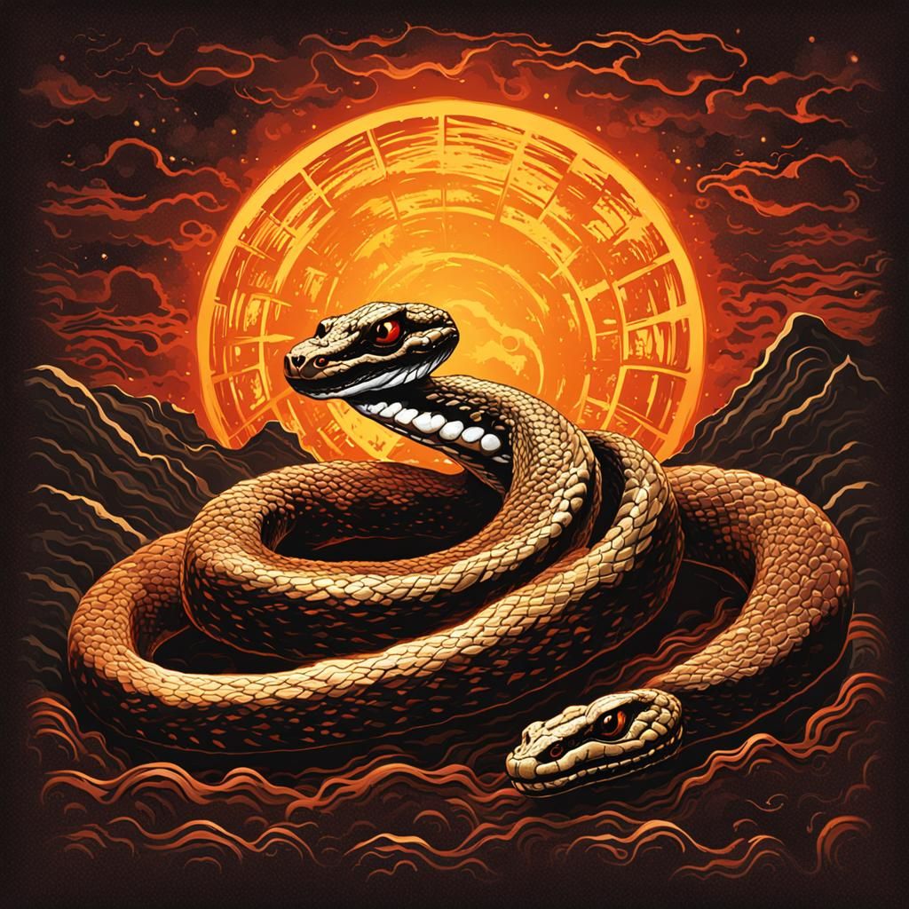 Sun Snake - AI Generated Artwork - NightCafe Creator