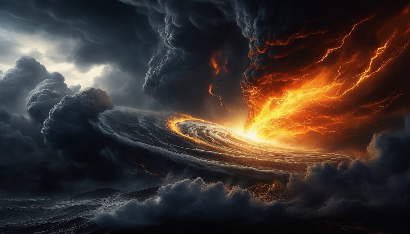 Visual Scripture: Nahum 1:3 - Epic Whirlwind Storm in Divin...