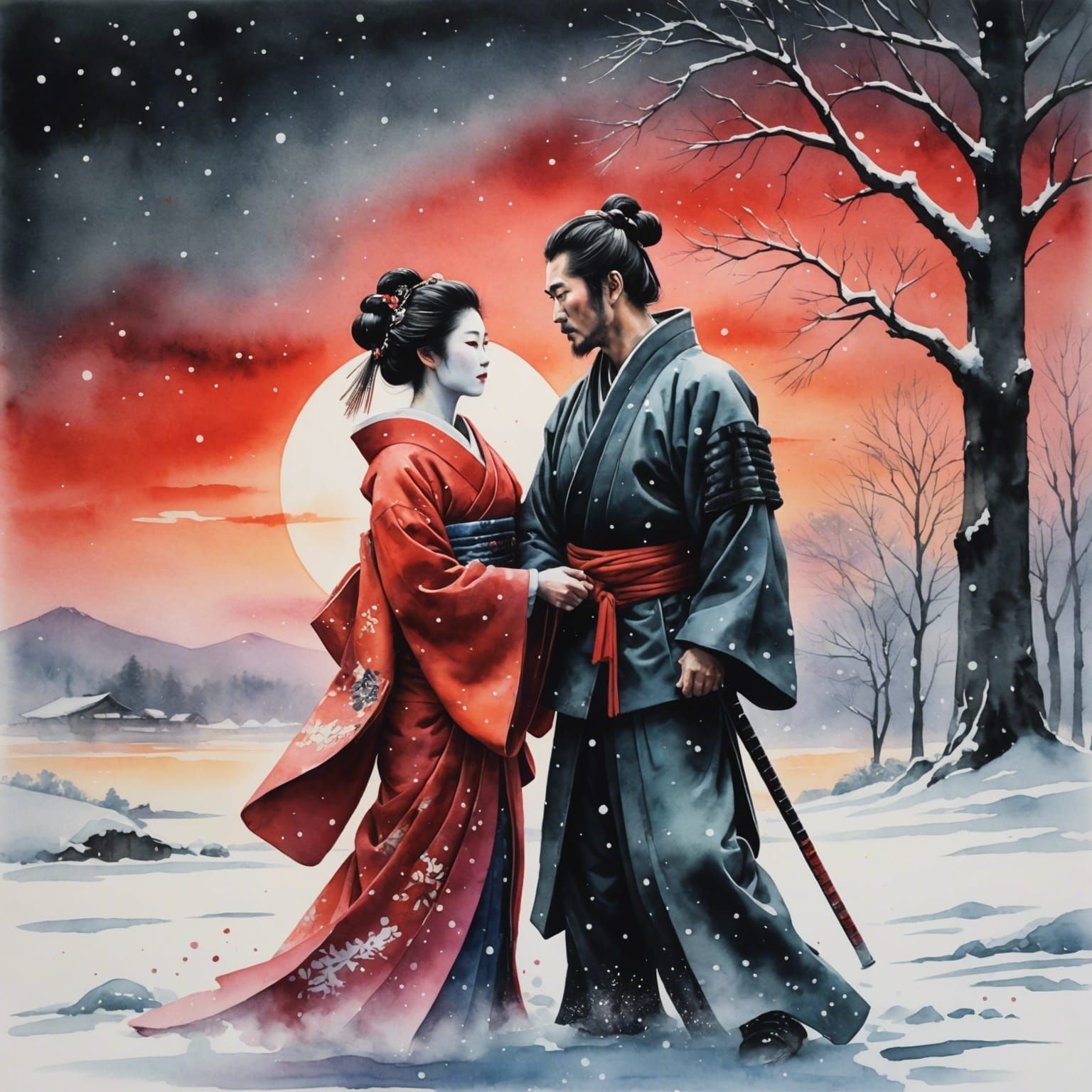 Snowfall - AI Generated Artwork - NightCafe Creator