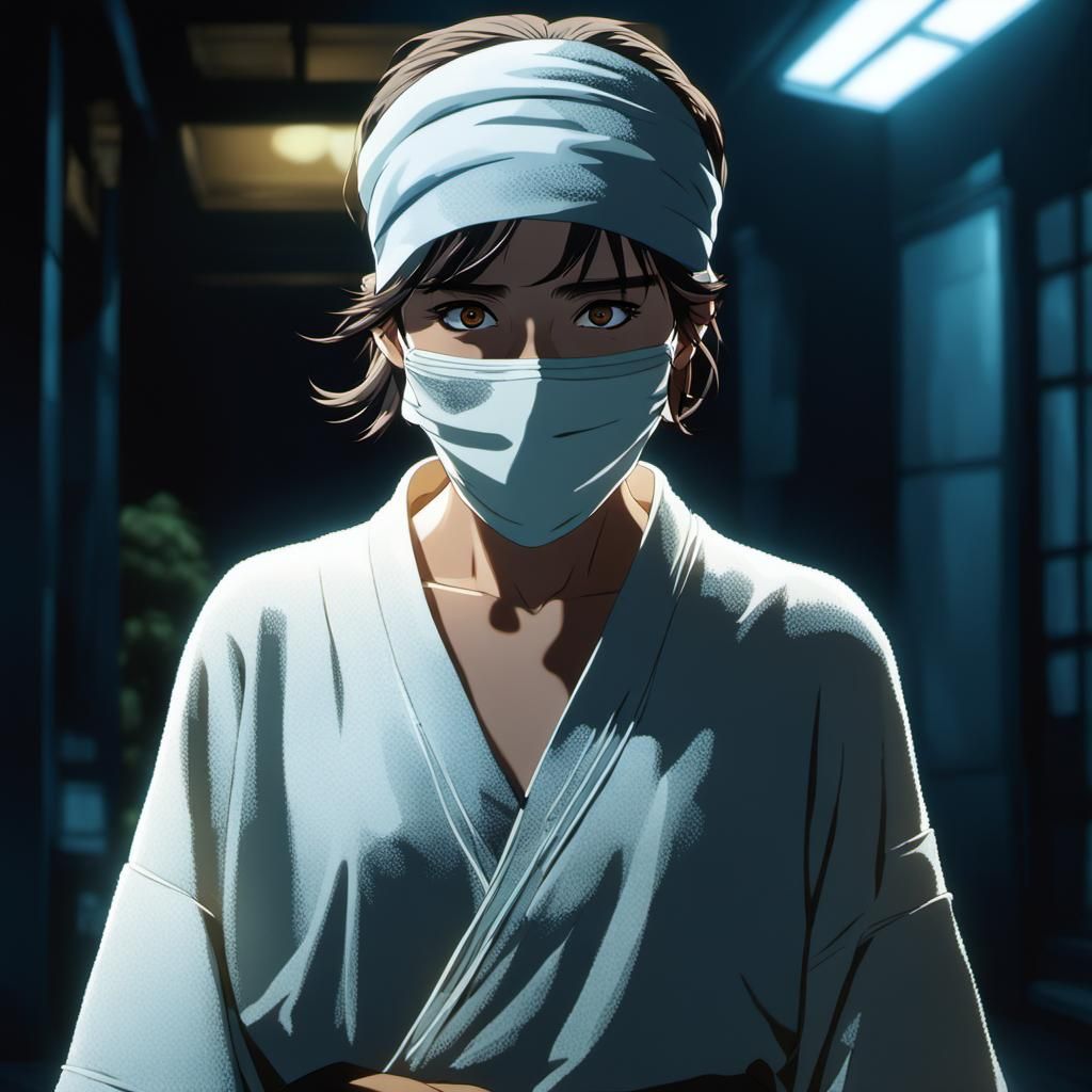 Paz Vega as 1950's beautiful movie star wearing white bandana mask ...