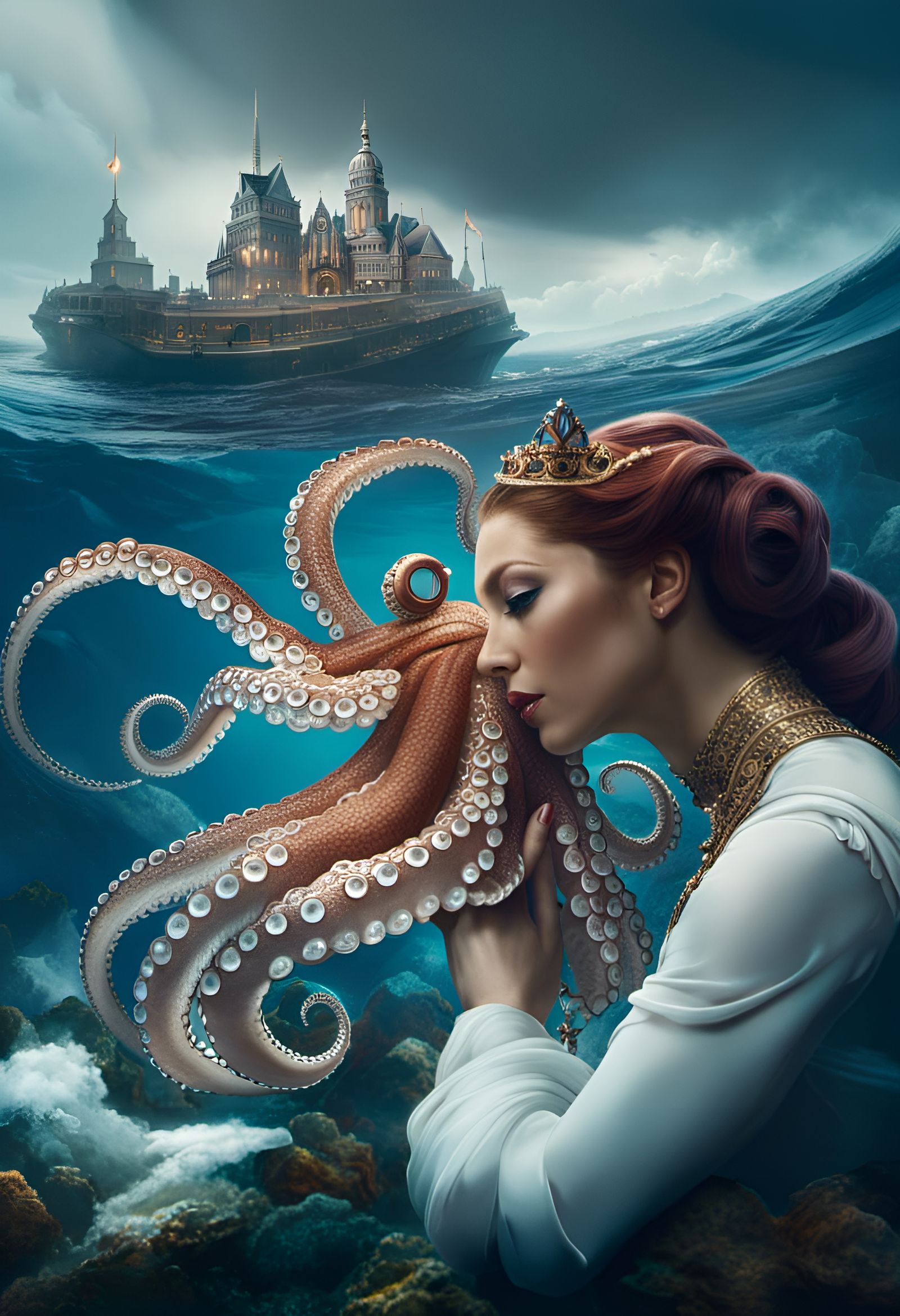 🐚 🐙 Octopus Queen🐙🐚 - AI Generated Artwork - NightCafe Creator