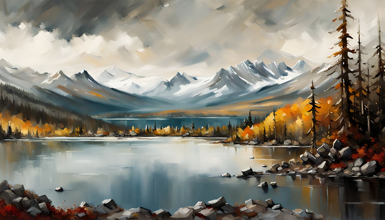 Autumn in the Rockies - AI Generated Artwork - NightCafe Creator