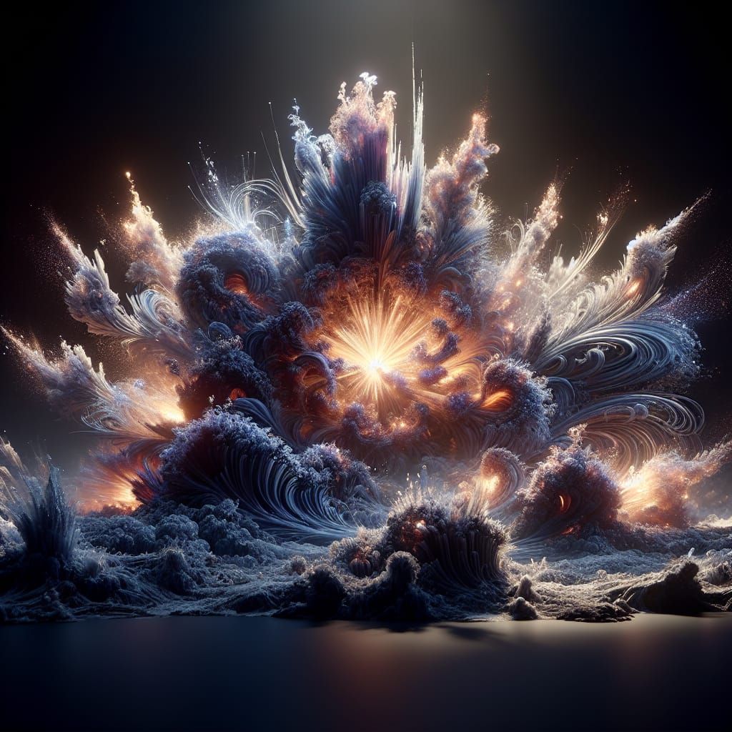 Ocean explosion - AI Generated Artwork - NightCafe Creator