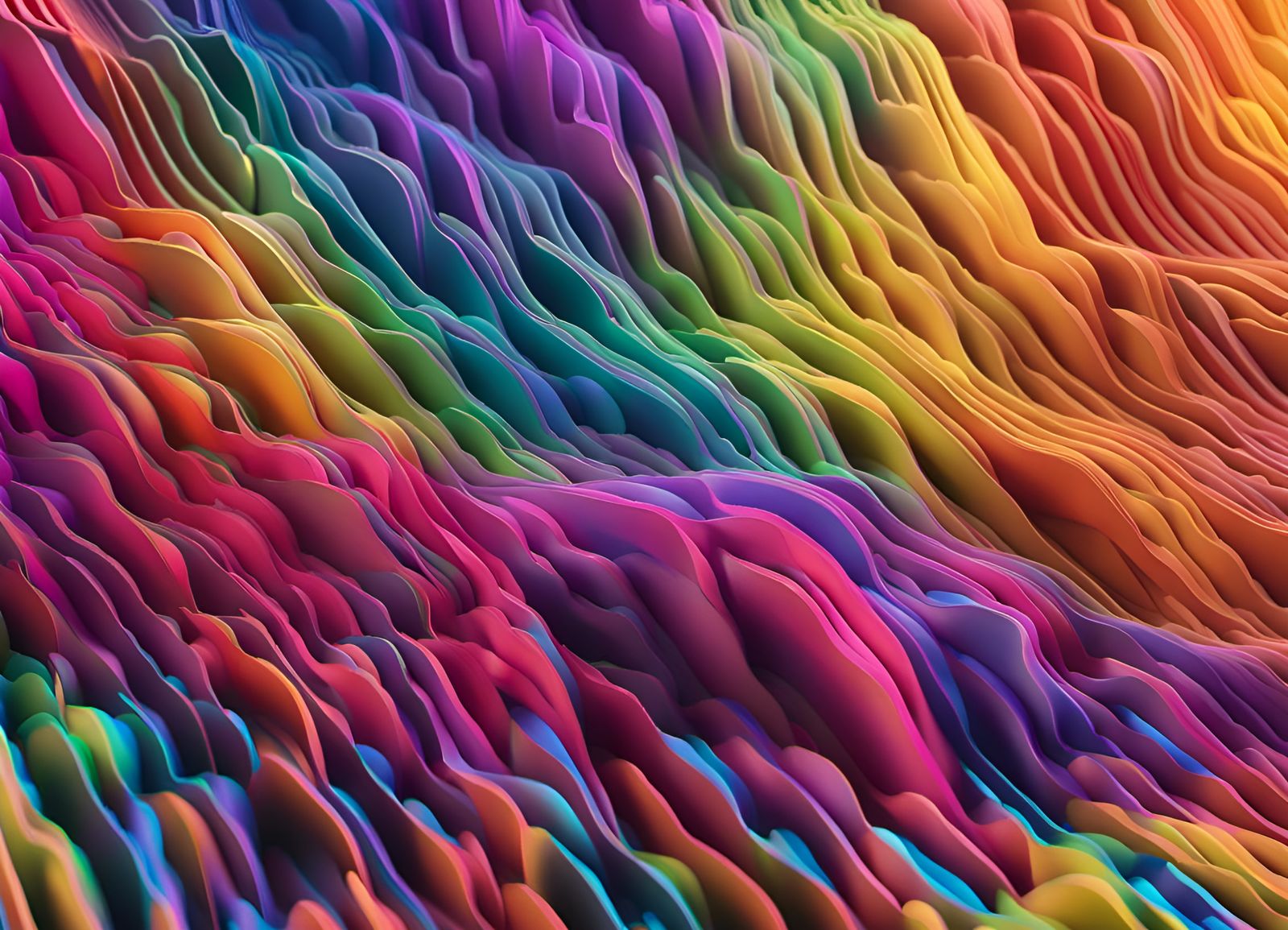 Rainbow Fractals - AI Generated Artwork - NightCafe Creator