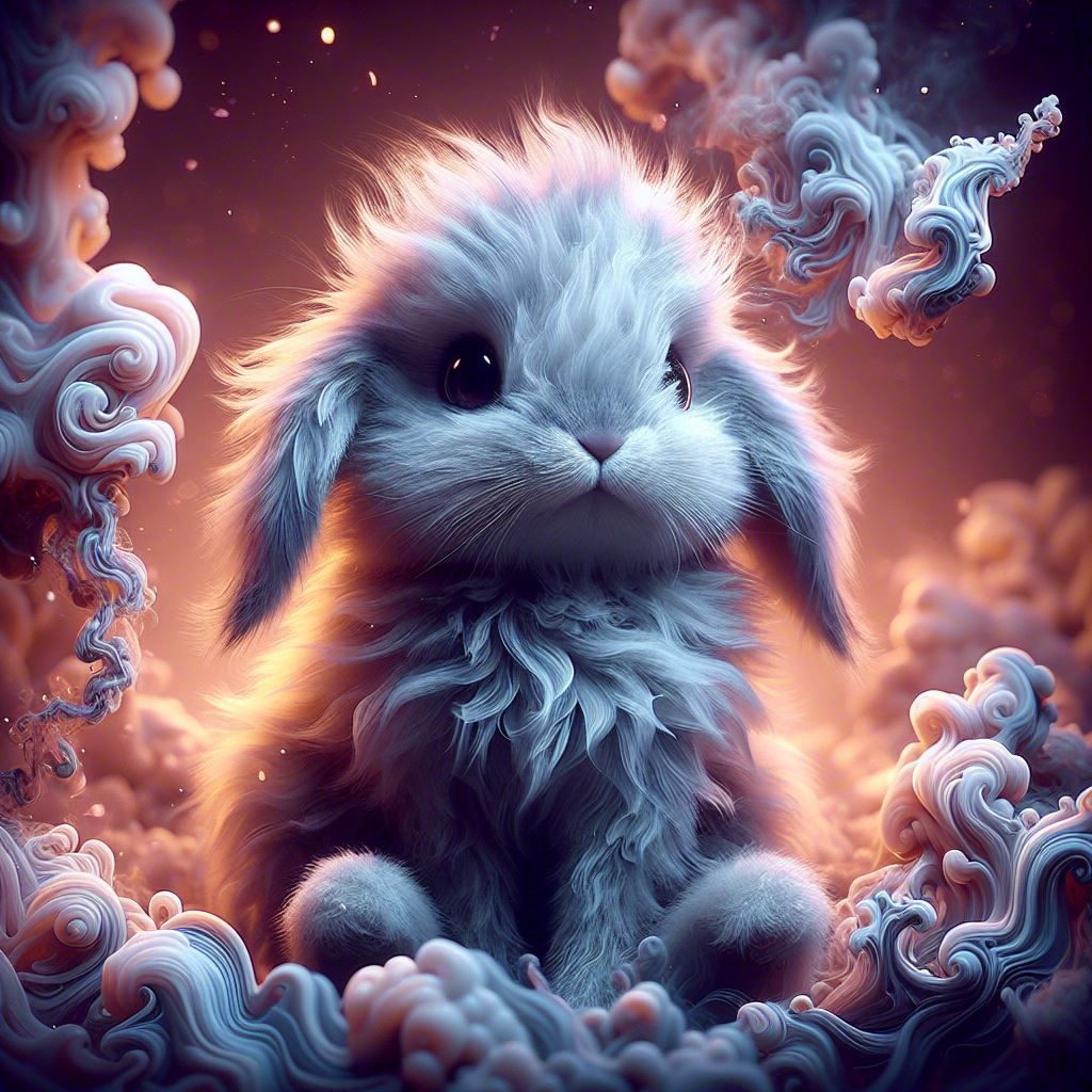 Smoke Rabbit #3 - AI Generated Artwork - NightCafe Creator