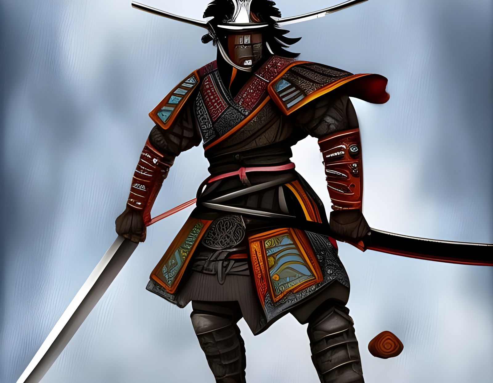 A samurai with a sword looking ready for battle, badass, fantasy ...