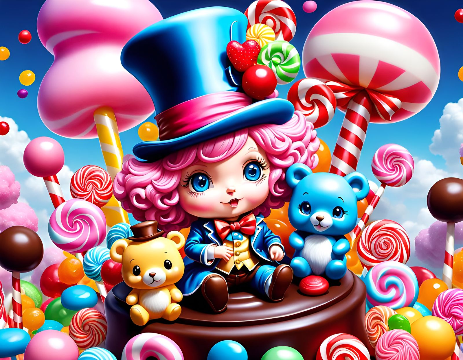 Chibi Willy Wonka Candyland - AI Generated Artwork - NightCafe Creator