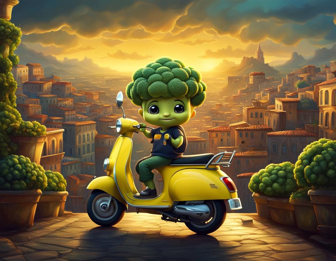 Broccoli town - AI Generated Artwork - NightCafe Creator