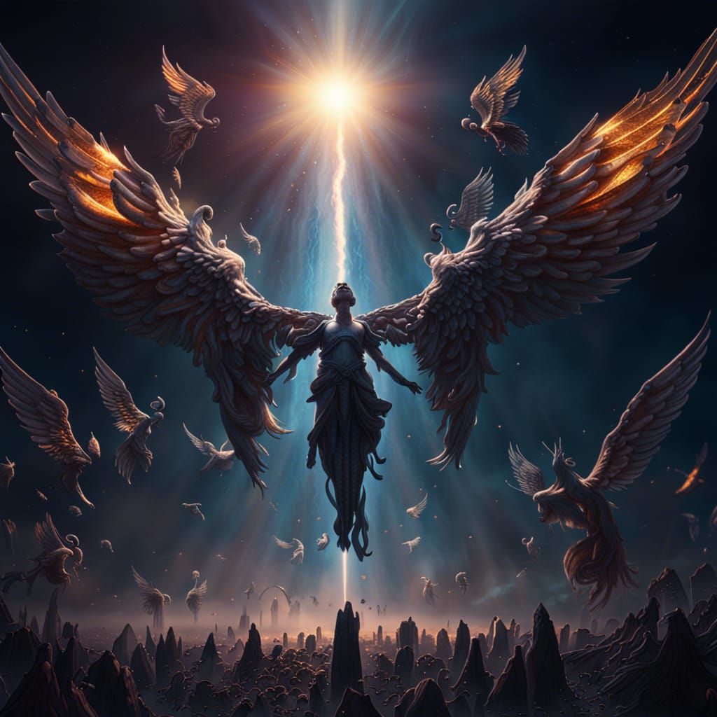 The fall of Samyaza and his Watchers - AI Generated Artwork - NightCafe ...