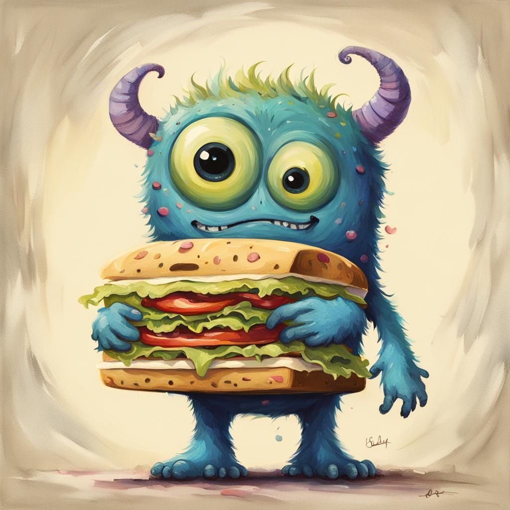 Sandwich Monster - AI Generated Artwork - NightCafe Creator