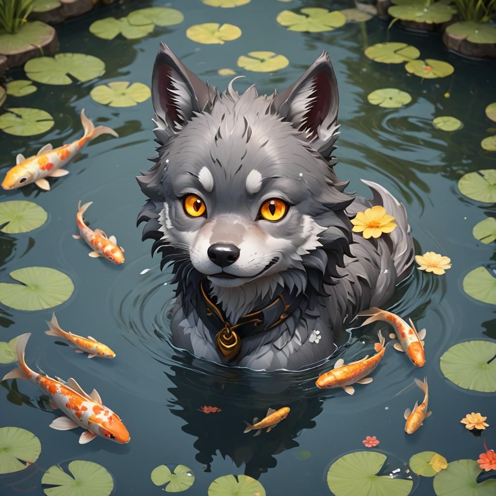 Koi Wolf - AI Generated Artwork - NightCafe Creator