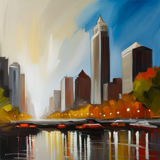 Painting of a beautiful city by Brad Rigney (SDXL β short) - AI ...