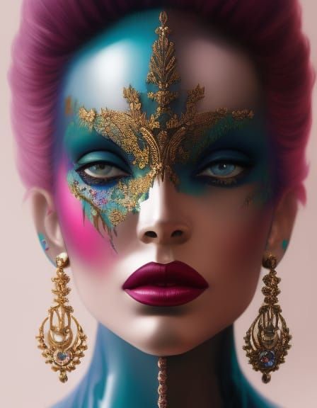 Futuristic Delicate Clown - PORTRAIT 53 - AI Generated Artwork ...