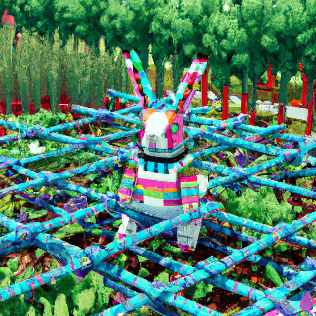 when the easter bunny is the creepiest thing in the garden - AI ...