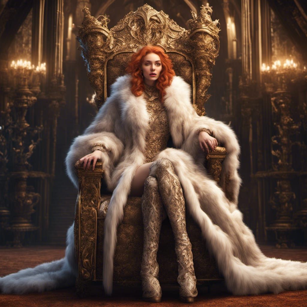 Queen in furs. - AI Generated Artwork - NightCafe Creator