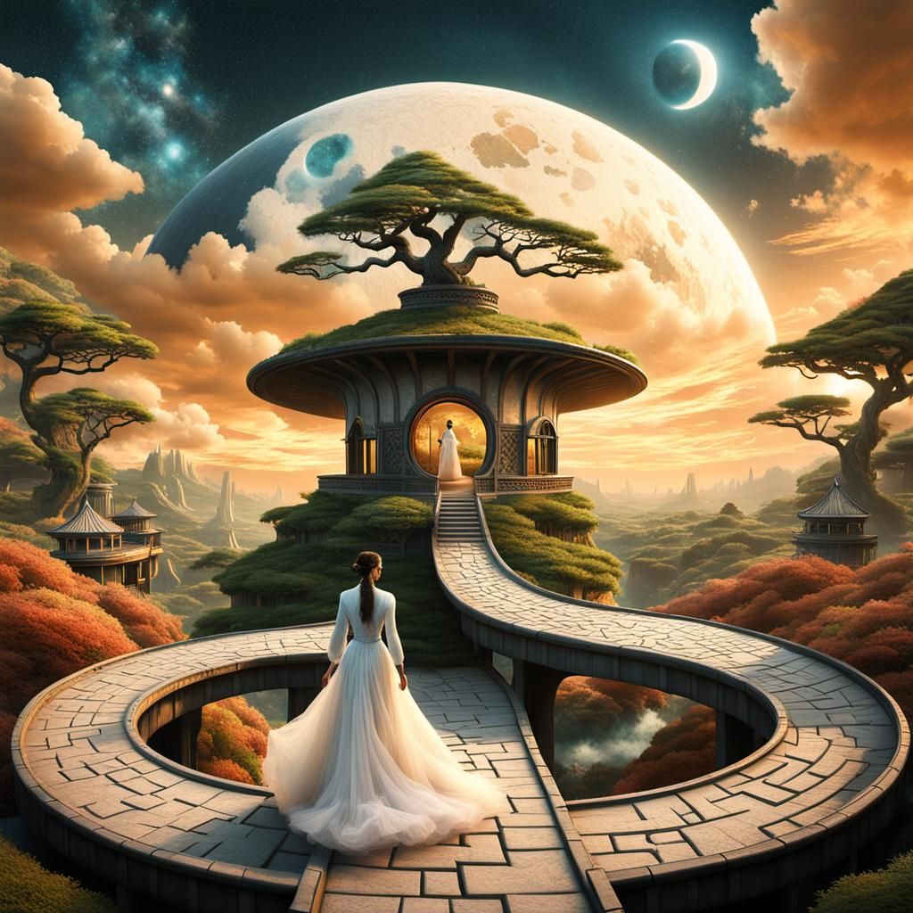 Which path to take? - Dreamscape Surrealism: Mysterious Path...