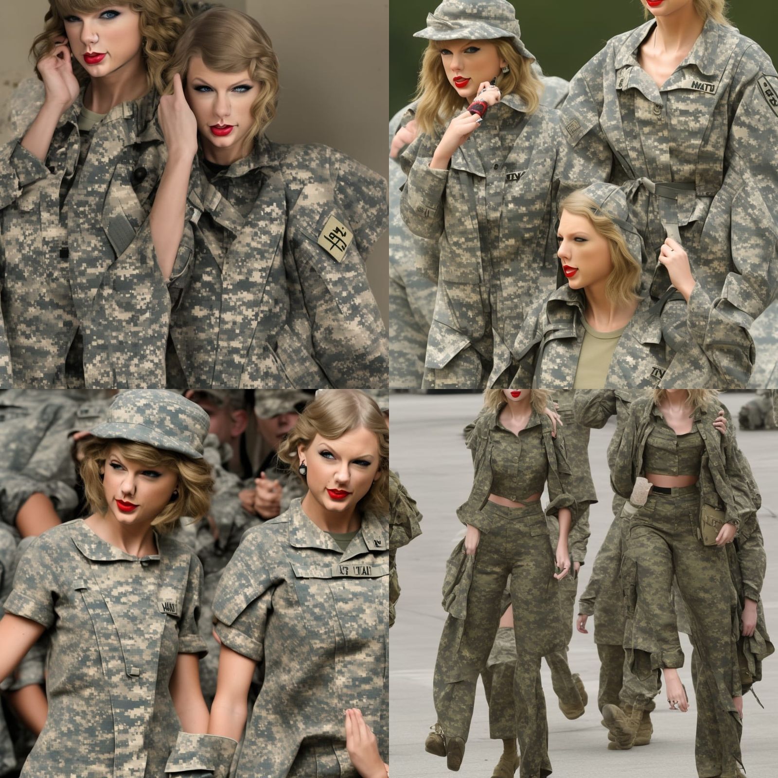 Taylor Swift in the army - AI Generated Artwork - NightCafe Creator