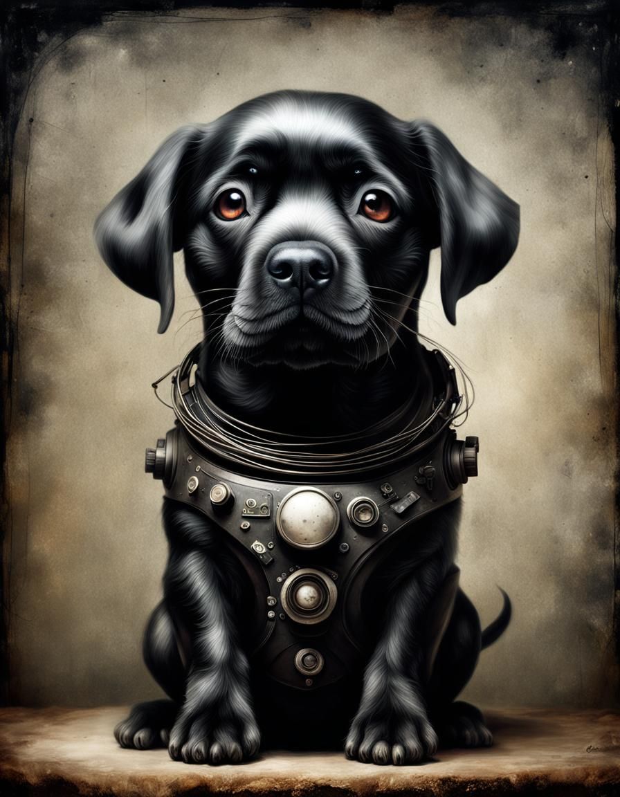 Portrait: "Happy Obese Black Lab": photograph by Stephen Gammell ...