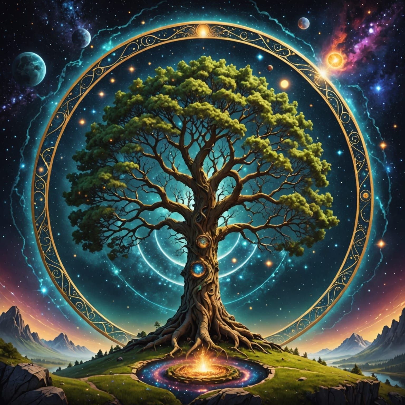 The world tree - Cosmic World Tree Ascends to Eternity