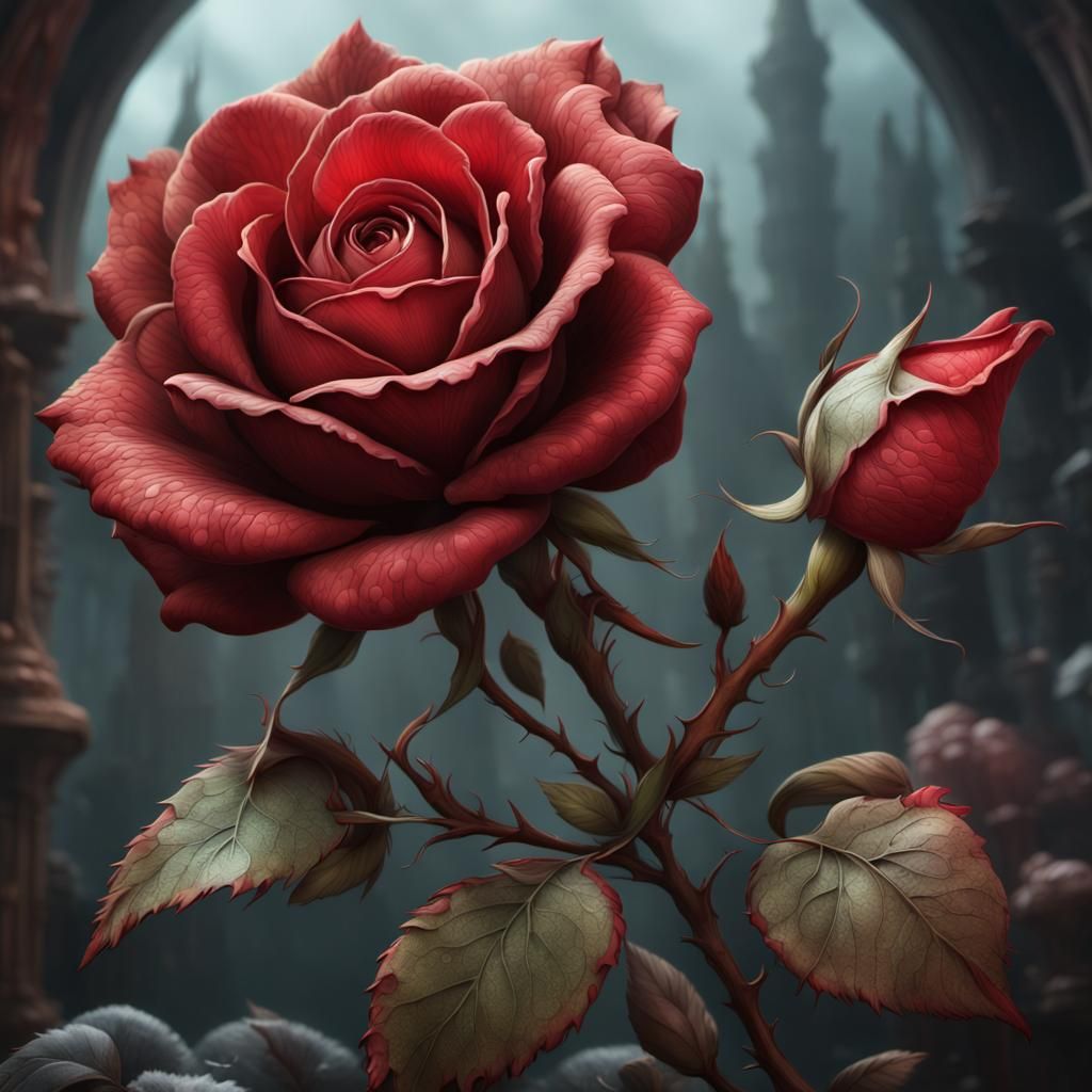 a beautiful red rose - AI Generated Artwork - NightCafe Creator