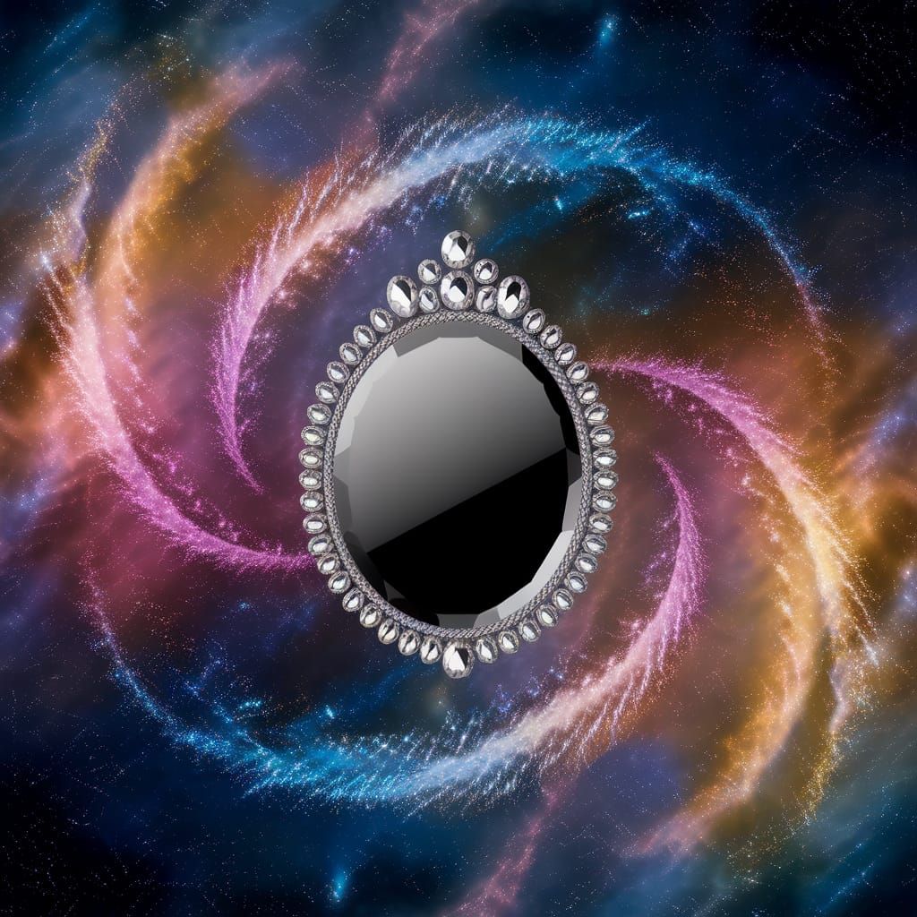 Surreal Cosmic Mirror Reflects Vibrant Universe in... - AI Art