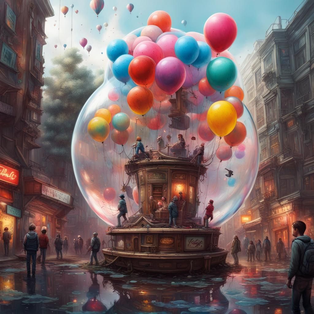 Balloon Time - AI Generated Artwork - NightCafe Creator