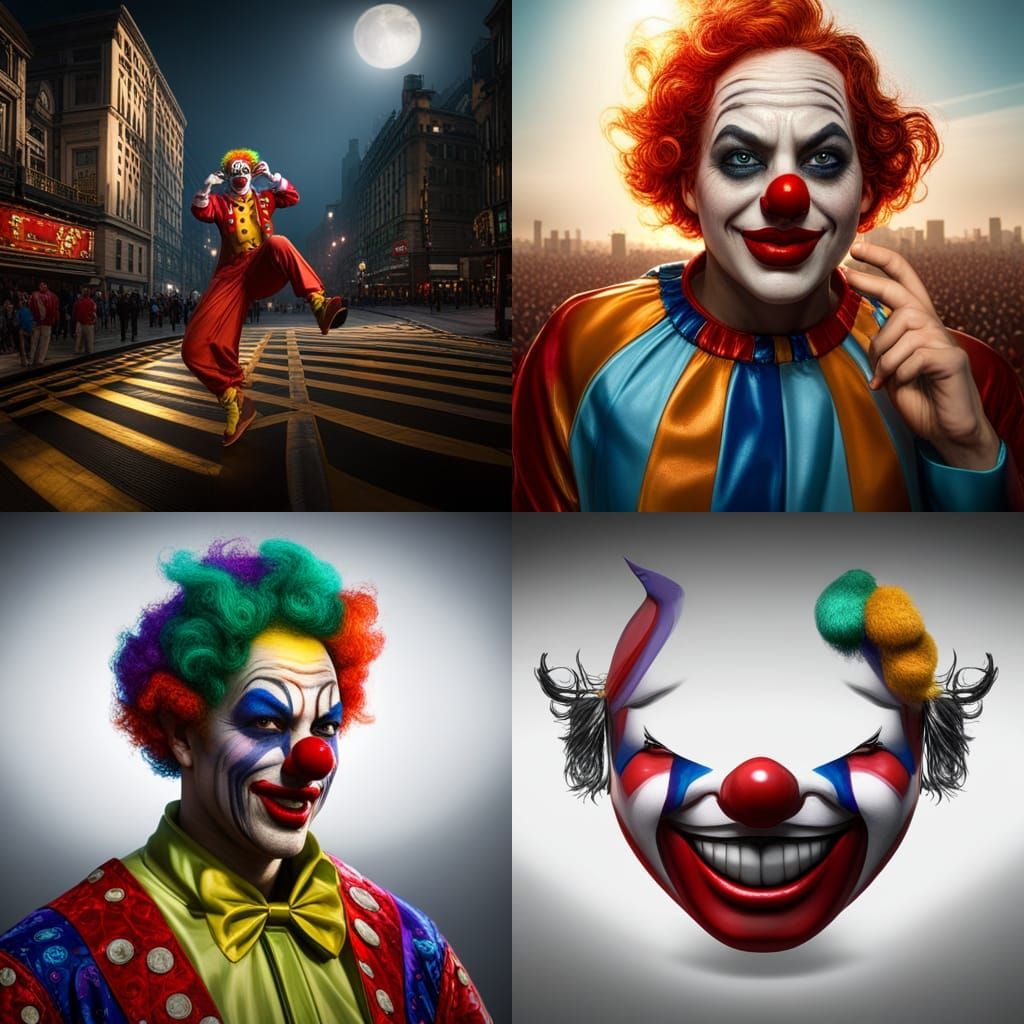 Clown, Colorful, realistic, hyper realism, carnival, circus - AI ...