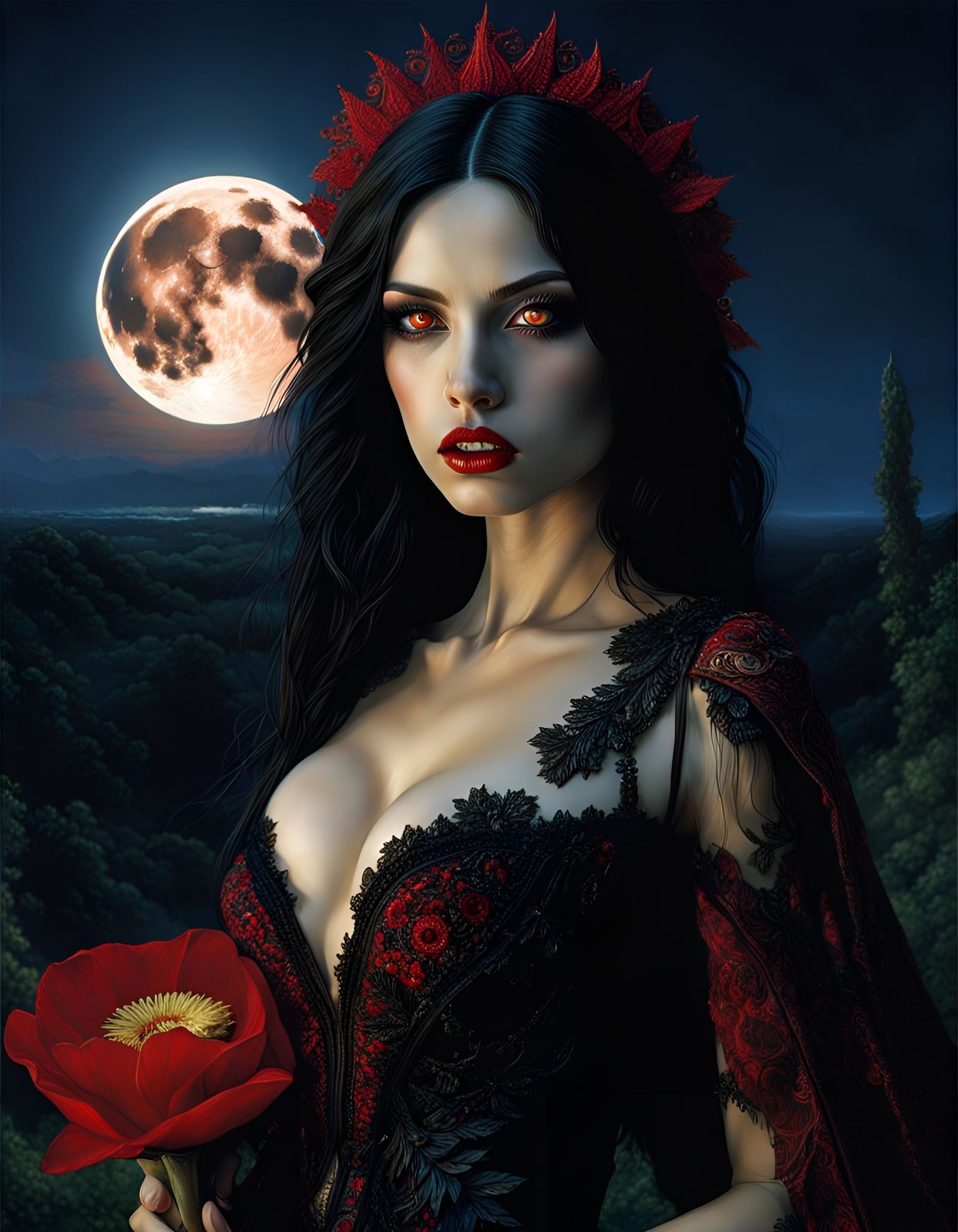 Vampiress Delilah - AI Generated Artwork - NightCafe Creator
