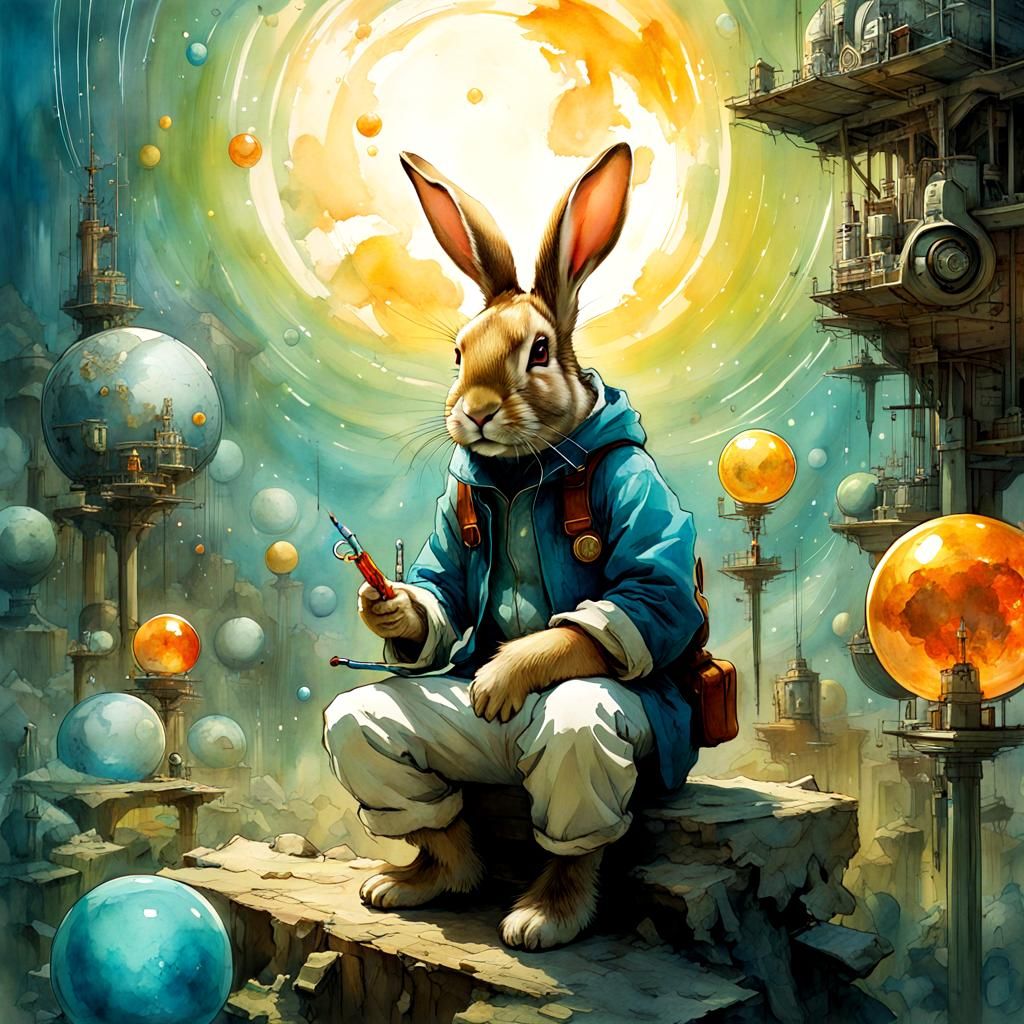 Dr Rabbit Student - AI Generated Artwork - NightCafe Creator