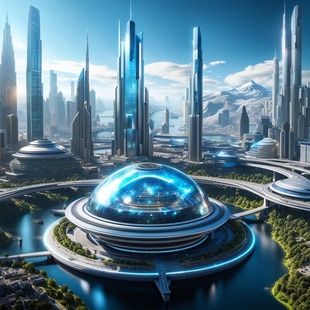 It can be beautiful, when technology blends with nature! - AI Generated ...