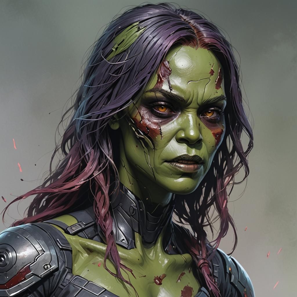 Marvel Zombies: Gamora - AI Generated Artwork - NightCafe Creator