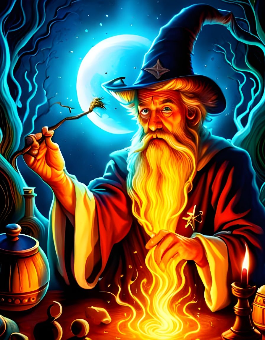 Powerful Wizard - AI Generated Artwork - NightCafe Creator