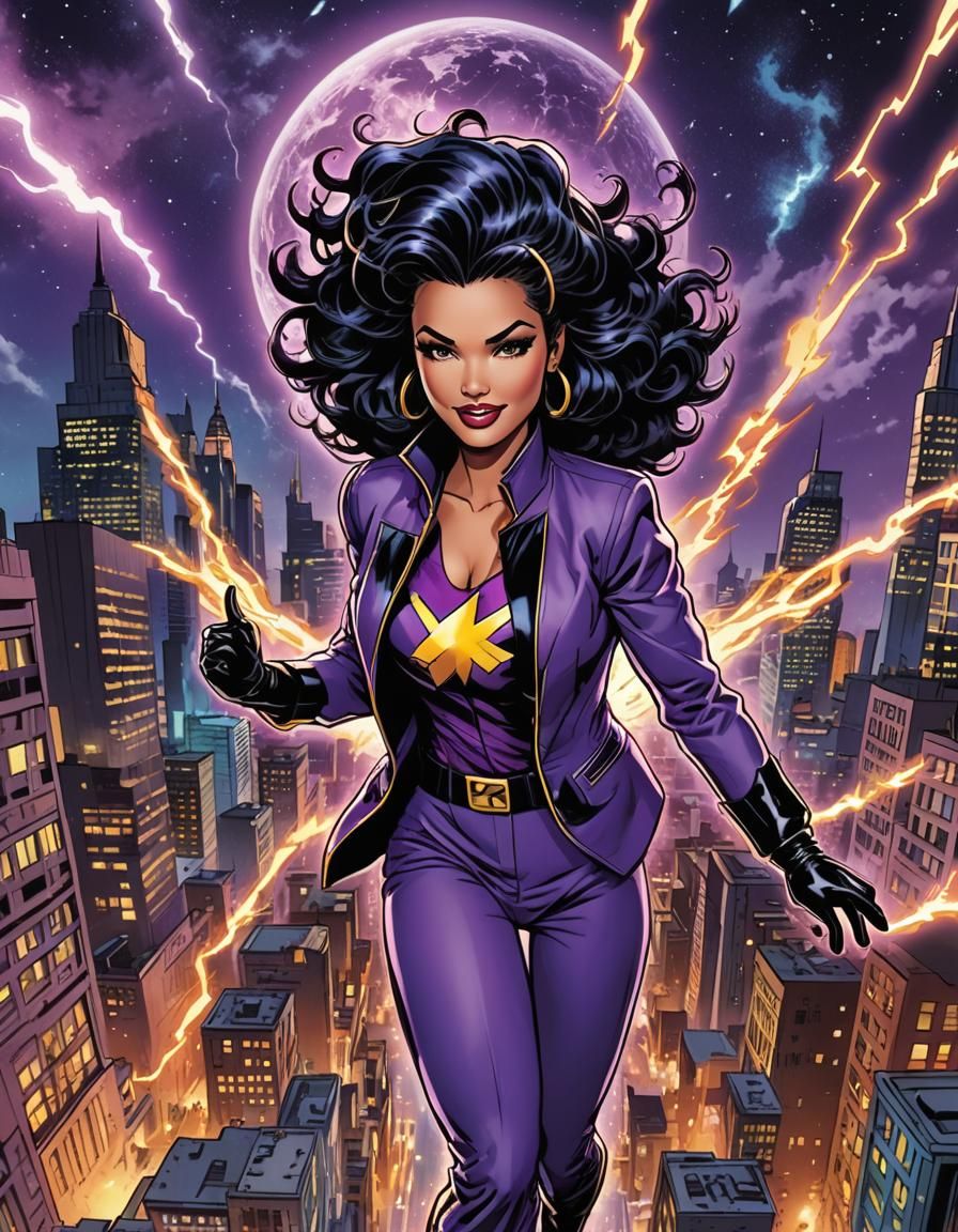 Jetstream Jane, superhero girl (lightning version) - AI Generated ...