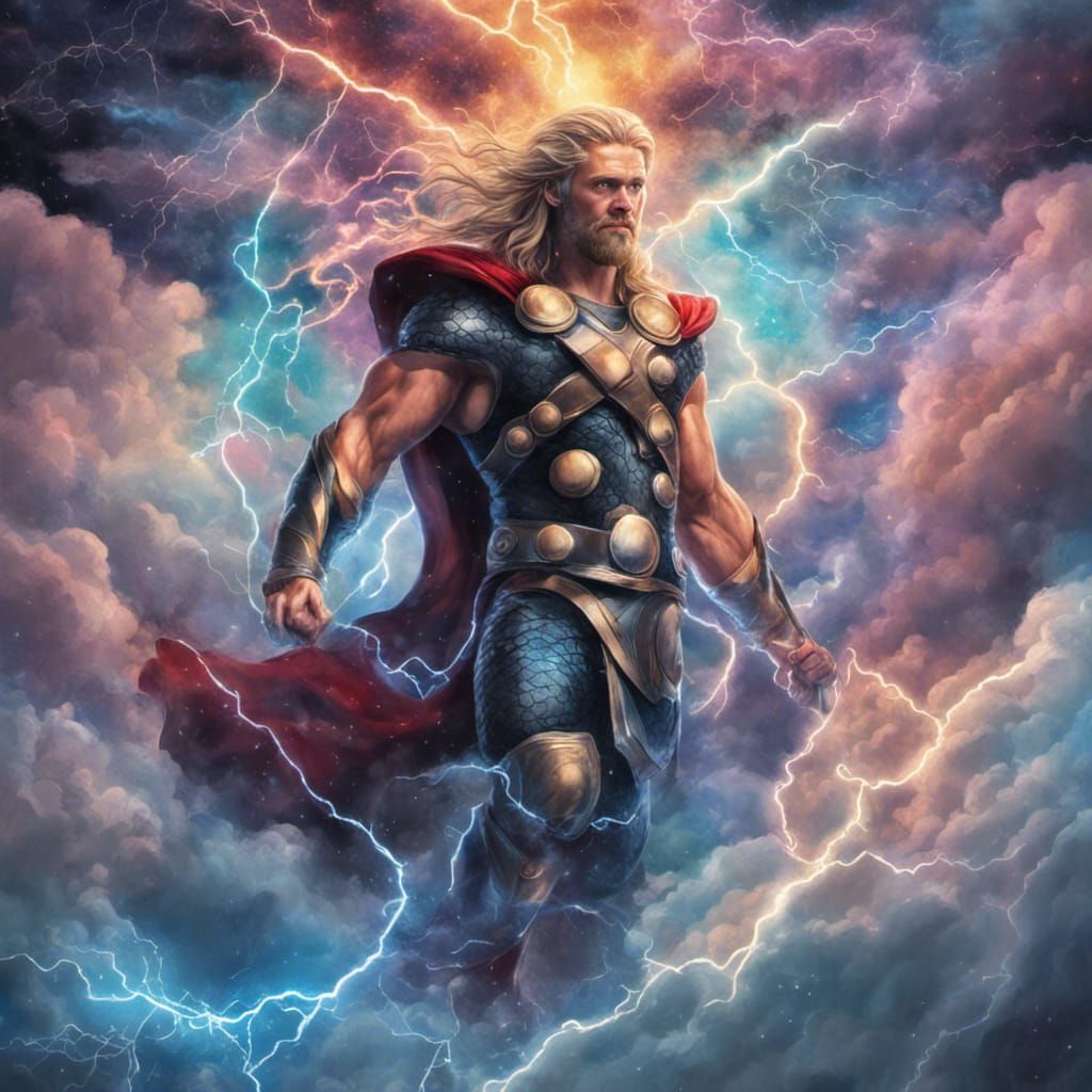 Thor, God of Thunder, At Home - AI Generated Artwork - NightCafe Creator