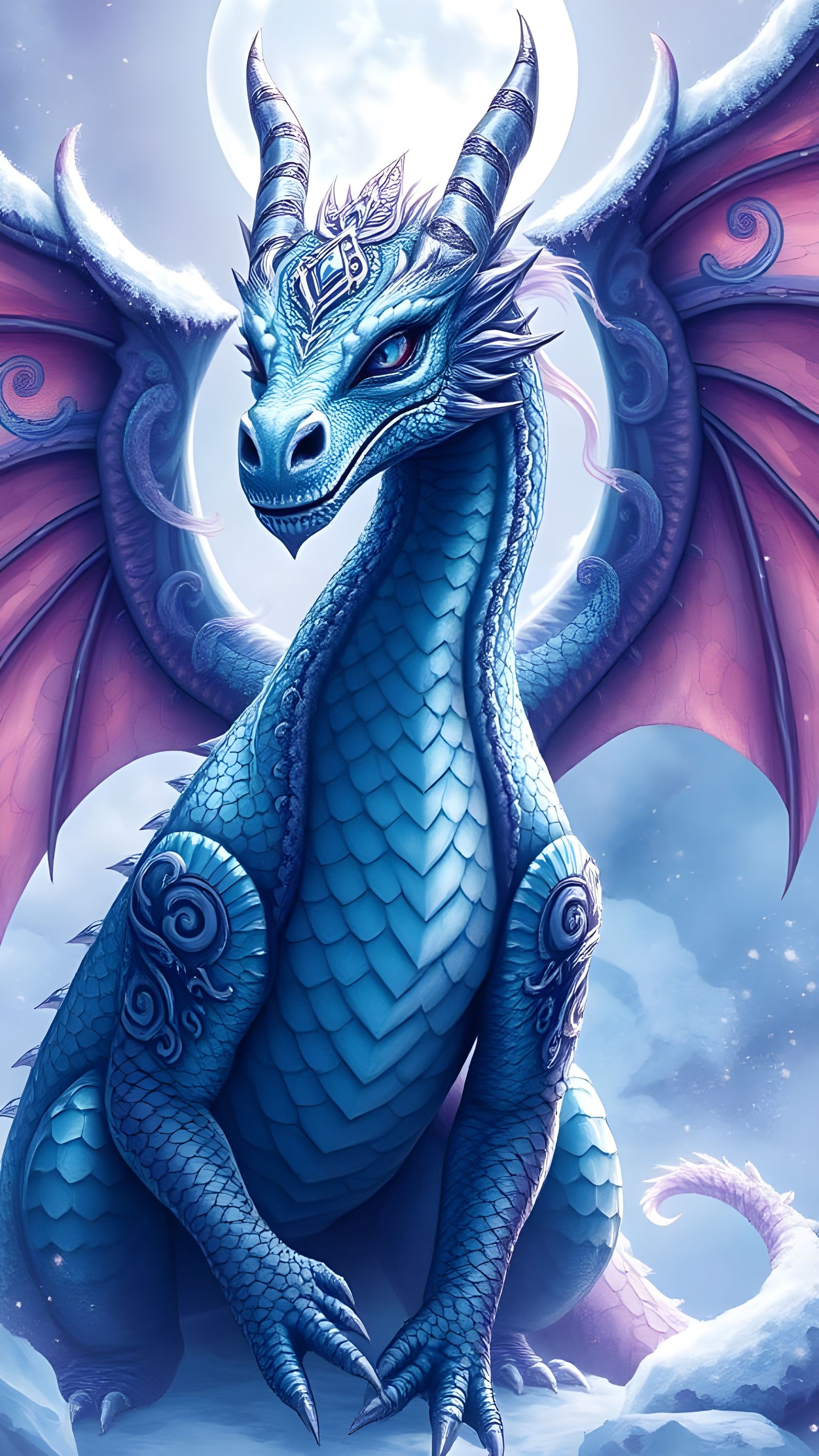 winterdragon queen, shades of purple, lilac, ,Cyan,Turquoise silver ...