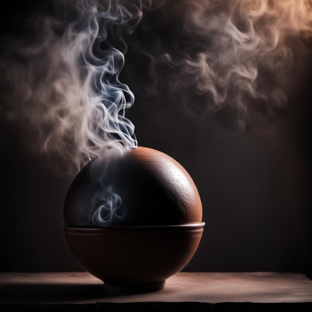 Smoking Sphere - AI Generated Artwork - NightCafe Creator